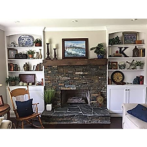 Circular Sawn Barn Beam Fireplace Mantel Solid Rustic Timber (Unfinished, 4x6x60)