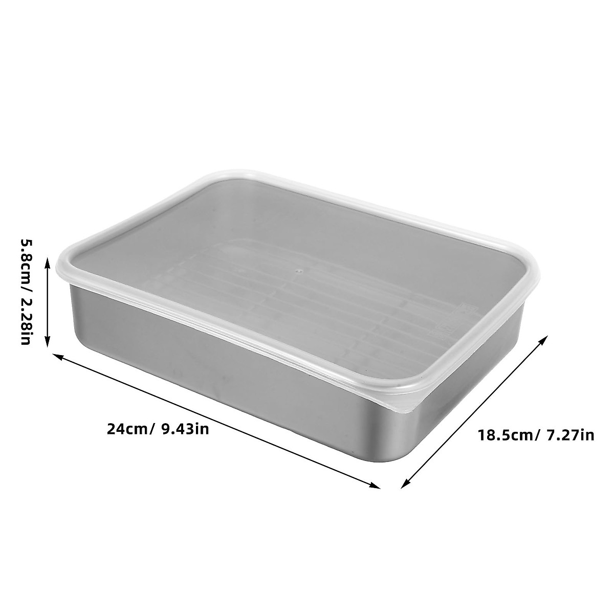 DECHOUS Dumpling Storage Box, Freezer Dumpling Storage Container with Lid Stainless Steel Food Storage for Multipurpose Use Metal Food Container Fridge Dumpling Box