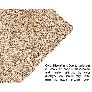 GLAMBURG Farmhouse Jute Burlap Table Runner 36 Inches Long, 13x36 Natural Jute Braided Table Runner, Organic Eco-Friendly Rustic Vintage Dining Table Runner