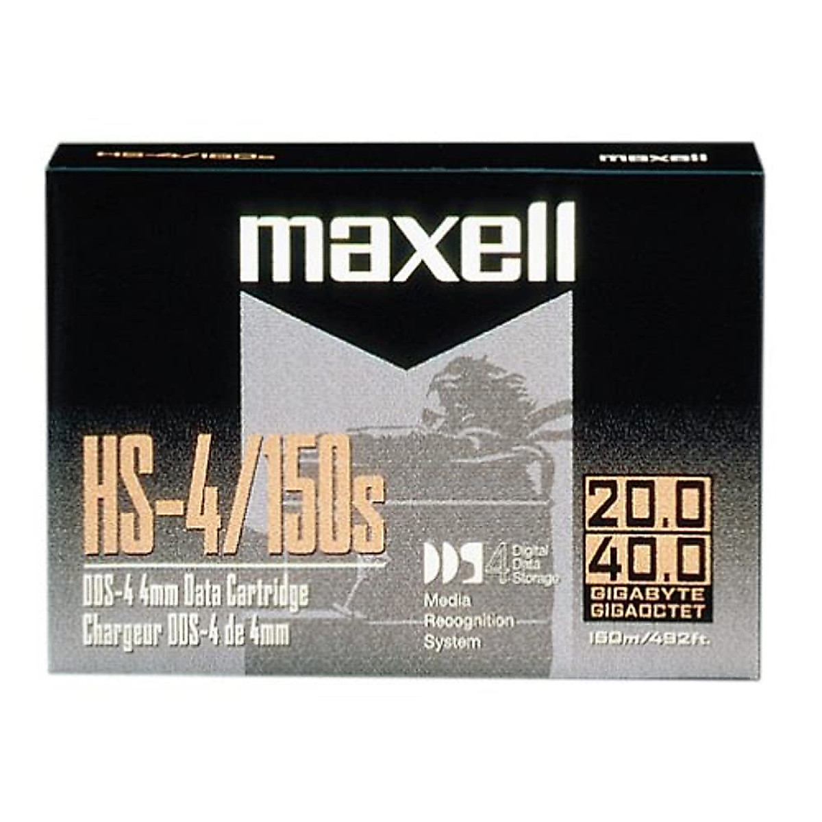 Maxell HS-4/150S 20/40GB DAT 4MM 150M Data Cartridge, 1 Pack