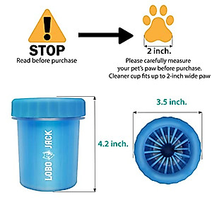 Dog Paw Cleaner, Portable Pet Cleaning 360º Silicone Washer Cup, for Small and Medium Breed Cats and Dogs (Blue)