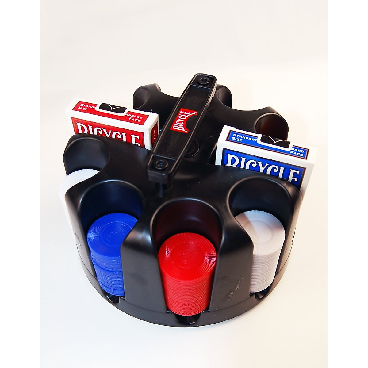 Bicycle Carousel Poker Texas Hold Em Set, 200 2-Gram Poker Chips and 2 Decks of Bicycle Cards, Perfect for Texas Hold Em and Poker Nights, Professional Casino Quality, Casino Games