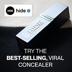 HIDE Liquid Concealer, Medium to Full Coverage Concealer for Blemishes, Under Eye Dark Circles & Scars, Oil Free Concealer, Light Beige (See Shade Finder), 0.5 fl oz