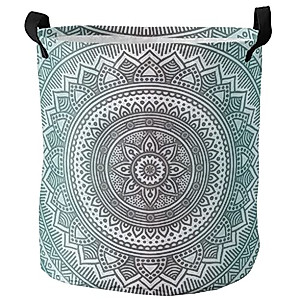 WPYYI Mandala Gradient Dirty Laundry Basket Foldable Round Home Organizer Basket Clothing Children Toy Storage Basket (Color : A, Size : Large)
