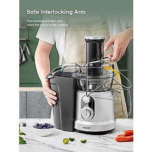1300W Juicer Machines, Juilist Powerful Juice Extractor Machine with 3.2" Wide Mouth for Whole Fruits & Veggies, Fast Juicing Fruit Juicer for Beet, Celery, Carrot, Apple, Easy to Clean, BPA-Free