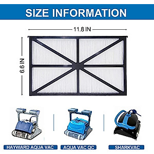 Replacement Robotic Pool Cleaner Filter Cartridges,Ultra Fine Cartridge Filter Panels, for Hayward Robotic AquaVac, TigerShark and SharkVac Pool Cleaners Maytronics Part Number: RCX70101(4 Pack)