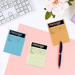 9 Pieces Telephone Message Sticky Notes Pads 4 x 5 Inch Assorted Neon Colors Sticky Notes Urgent Notes Self Stick Note Pads for Work Call, Office Supplies, 50 Sheets/Pack (Soft Colors)