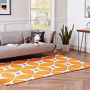 nuLOOM Gabriela Contemporary Trellis Area Rug, 5x8, Deep Orange