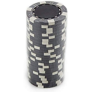 Brybelly Red Striped Dice 11.5-Gram Clay Composite Poker Chips - Pack of 100