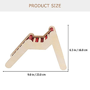 PATKAW Hamster Hideout, 1 Pc Wooden Hamster Ladder Hamster Tunnel Guinea Pig Hideout Toys Hamster Chew Toys Hamster Cage Accessories for Hamsters, Ferrets- 9.04X6.29inch