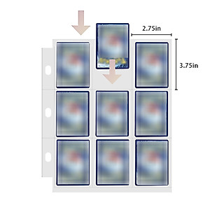 9-Pocket Trading Card Binder,Card Collector Album Fits 1080 Cards with 60 Sleeves Included, Compatible with PM Trading Cards and All Other Card Games.（Yellow）