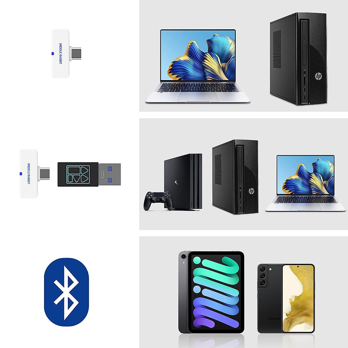 FEDIKER SW4 Wireless Earbuds for PC/Computer/Laptop - App Control - Dongle & Bluetooth - 30ms Low Latency - Headset with Mirophone for PC - Gaming Headset - Work Headphones - Headset for Work (White)