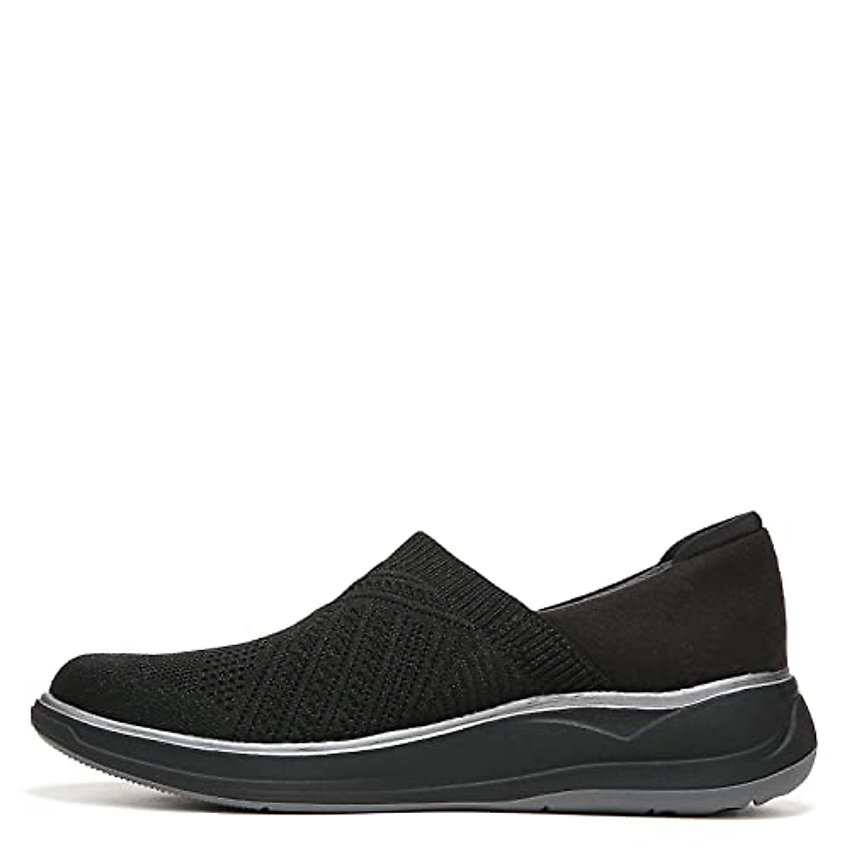 BZees Women's Triumph Slip-On Sneaker, Black, 9 Wide