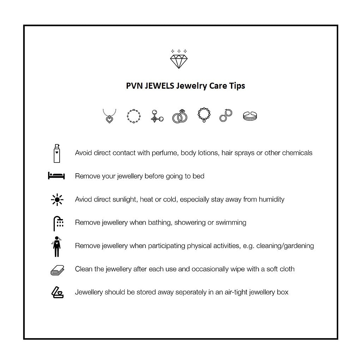 PVN Jewels Nature Inspired Round Cut Diamond - Crossover Twig Stackable Ring - Solid 925 Sterling Silver 14K Black Gold Plated 6.5