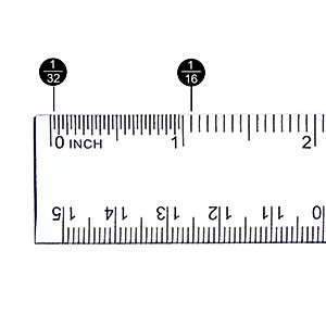 2 Pack Plastic Ruler Straight Ruler Plastic Measuring Tool for Student School Office (Clear, 6 Inch)