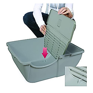 Omega Paw Self-Cleaning Litter Box, Pewter