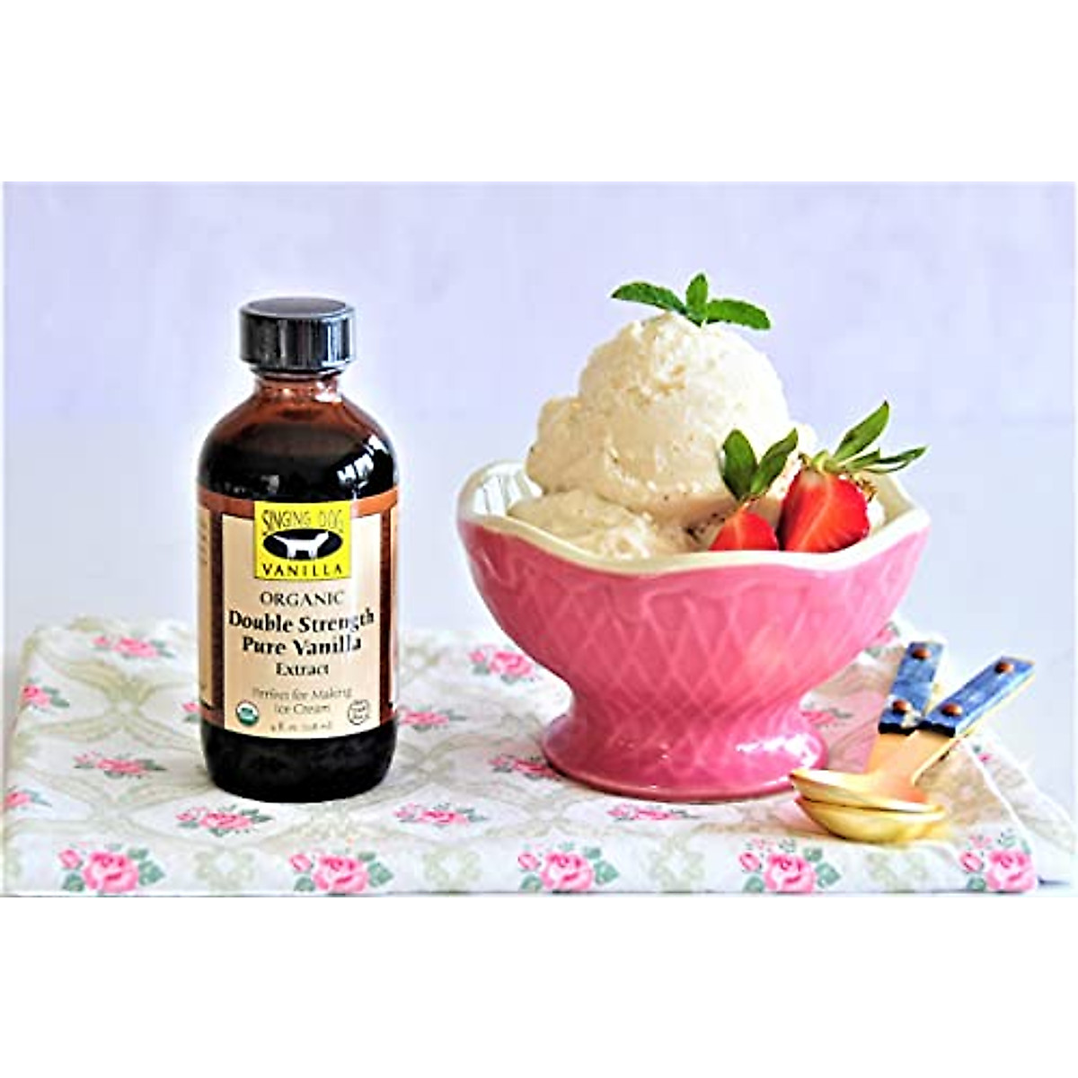 Singing Dog Organic Double Strength Pure Vanilla Extract, 4oz