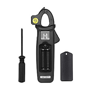 1mA DC Clamp Meter True RMS 6000 Counts Auto-Ranging Digital Multimeter Capacitance Temperature Ohm Live Check V-Alert Low Impedance Voltage Tester for HVAC Automotive