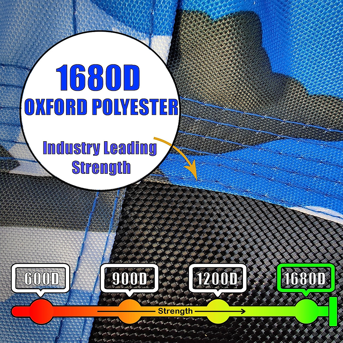 Royal Oak Saucer Tree Swing,Giant 40 Inches with Carabiners and Flags, Heavy duty 1680D Oxford Fabric,700 lb Weight Capacity, Steel Frame,Waterproof, Easy Install Step by Step Instructions (Camo Blue)