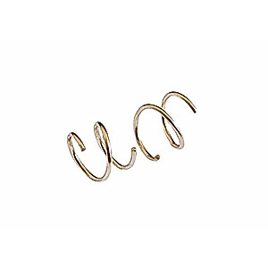 Double Hoop Twist Earrings - Single earring or a Pair of earrings • 8 mm Two Piercing Earring • Tiny Huggie Hoops • Minimal Spiral Earring • Double Cartilage or Helix Piercing