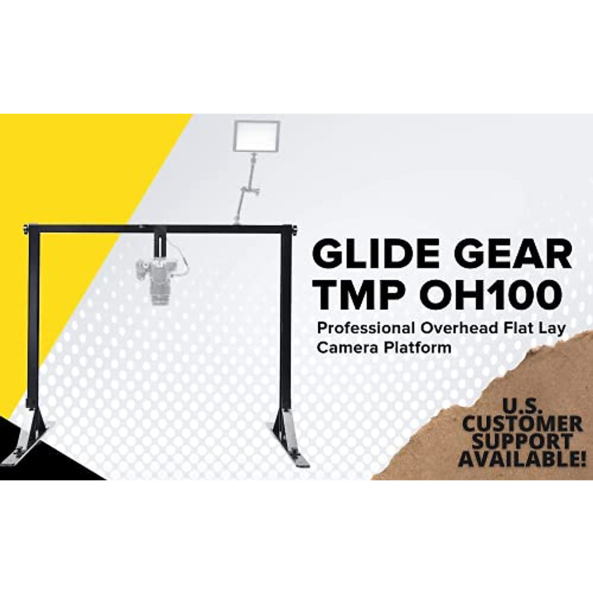 Glide Gear OH100 Professional Metal Overhead Table Top Mount Stand Photography Studio DSLR Video Camera iPhone Top Down Platform