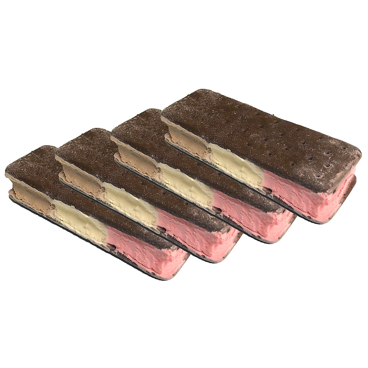 HM Freeze Dried Ice Cream Food - Neapolitan 4 Pack - Classic Vanilla, Chocolate and Strawberry Ice Cream