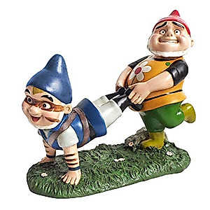 DIG Gnomeo and Tybalt Garden Statue, 10.3 by 10.75-Inch, Stone