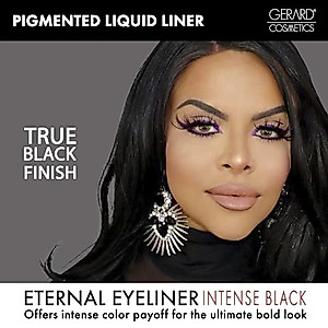 Gerard Cosmetics Eternal Eyeliner | Ultra Black Liquid Eyeliner w/Fine Precision Tip Applicator | Extended Long Wear | Cruelty Free | Waterproof Smudge Proof Eyeliner