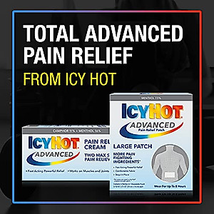 Icy Hot Advanced Large Pain Relief Patch (5 Count) With 7.5% Menthol for Fast Acting Powerful Relief