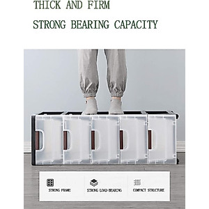 5-Drawer Rolling Storage Cart on Wheels, Clearview Craft Storage Containers Bins, Black Frame & Clear Storage Drawers