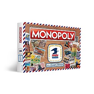 Monopoly: U.S. Stamps Edition | Buy, Sell, Trade Iconic & Collectible USPS Stamps | Classic Monopoly Game | Officially-Licensed United States Postal Service Merchandise