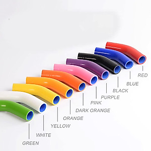 PIT66 Silicone Radiator Hose Kit, Compatible with 1968-1979 For Ford F100/150/F250 Bronco Red with Clamps (All Manual Transmission Only)