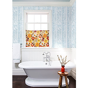 Guvana Line Peel and Stick Wallpaper Blue and White Wallpaper Striped Contact Paper 17.7"x118" Self Adhesive Wallpaper Removable Contact Paper Decorative Wallpaper for Bathroom Livingroom Covering