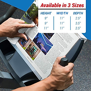 Adir Treadmill Tablet Holder - Exercise Bike Reading Stand/Acrylic Book Holder for Ipad, Tablet, Magazines and Books (9 x 11 x 2.5)