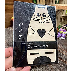 Dolyacrystal Wooden Phone Holder - Cute Decorative Dock with Animal Design - Lightweight & Non-Slip Wood Phone Stand for Desktop, Kitchen, Bedroom, Office - Cradles Most Smartphones & Tablets
