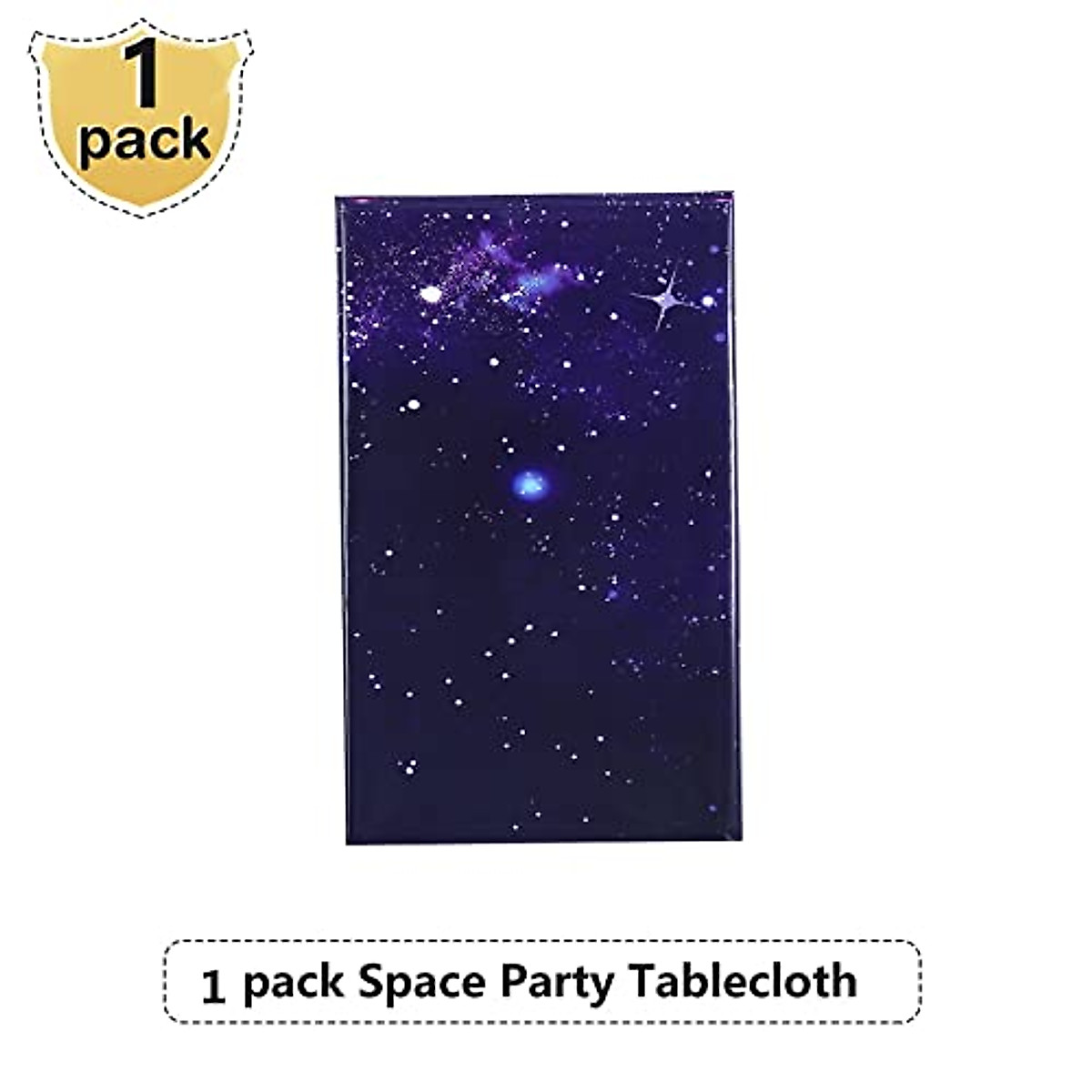 Space Party Tablecloth Purple Nebula Galaxy Plastic Table Cover Space Star Tablecloth Disposable Starry Night Sky Table Cover for Birthday Home Decorations and Supplies, 54 X 108 Inch (1 Pack)