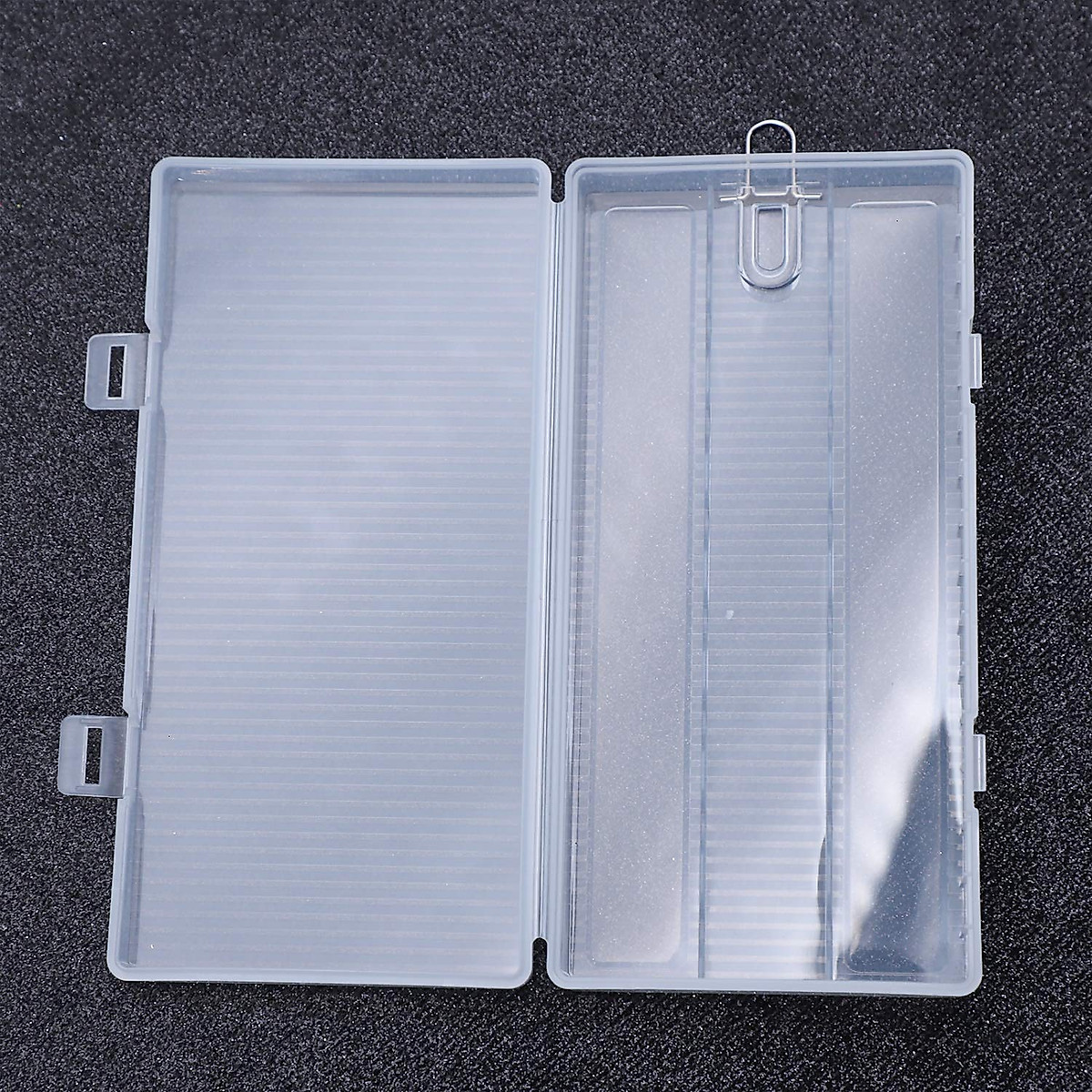 Onwon 2 Pack 8 Cell 18650 Plastic Battery Storage Case with Hook Holder Waterproof Transparent Clear Hard Plastic Battery Box Organizer for 8 x 18650 Size Batteries