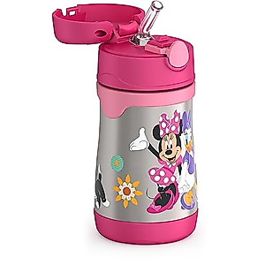 THERMOS Vacuum Insulated Stainless Steel 10oz Straw Bottle, MINNIE MOUSE