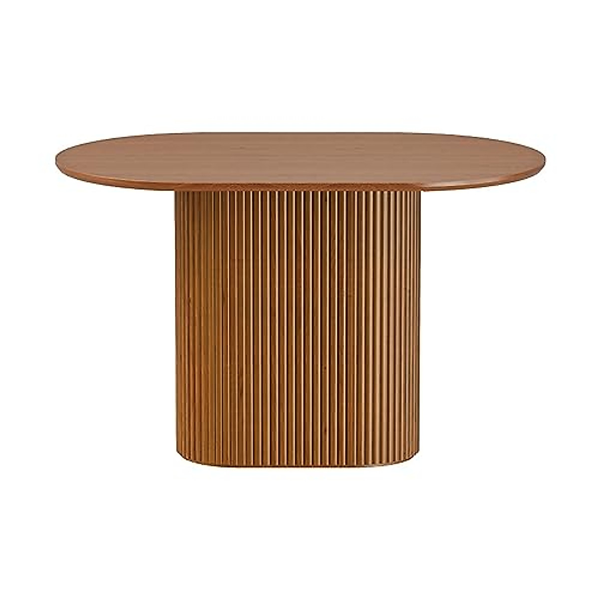 Oval Wood Dining Table, 47.2" Modern Wood Kitchen Table,Circular Table Top, Mid-Century Leisure Coffee Table for Kitchen, Dining Room, Living Room