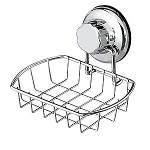 iPEGTOP 3in1 Suction Cup Shower Caddy Bath Wall Shelf + Soap Dish Holder for Large Shampoo Shower Gel Holder Bathroom Storage - Rustproof Stainless Steel