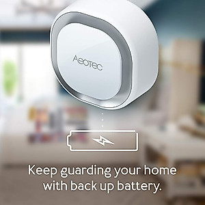 Aeotec Siren 6, Z-Wave Plus S2 Enabled Zwave Siren Safety Speaker, Wall-Mounted Sound & Light Security Intruder Zwave Alarm with Backup Battery, 110dB