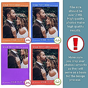 Custom Blanket with Photo & Text, Personalized Flannel Throw Blankets Upload Any Photo Custom Gifts for Dad, Mom, Family, Friends, Couples, Dogs, 30"x40" - 1 Photo