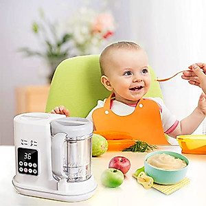 ZHIUGUZILLA Baby Food Maker | Baby Food Processor | 7 in 1 Baby Food Steamer | Baby Food Auto Cooking | Baby Food Blender Grinder Steamer with Self Cleans, Touch Screen Control (WHITE)