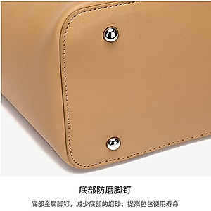 Leather women's bag, tote bag, hand bag, cow leather, commuting backpack, women's large capacity (Brown)