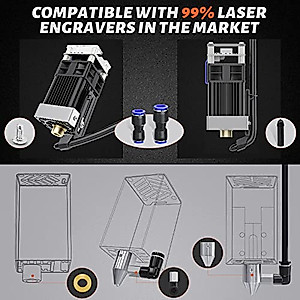 Laser Air Assist, DEWALLIE Laser Air Pump with 16L/min Airflow for 99% Laser Engraver Removing Smoke and Dust, Low Noise and Easily Assemby