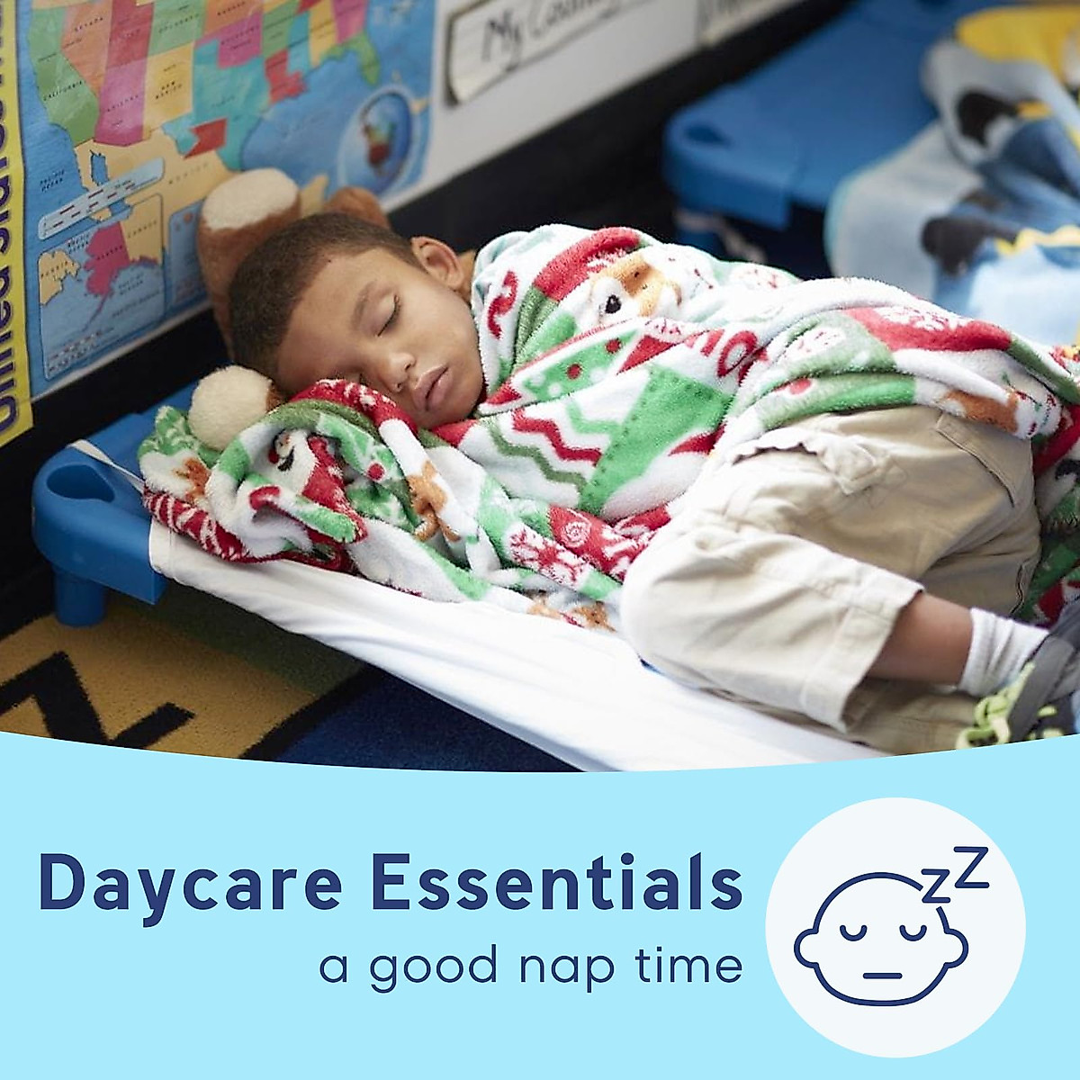 Cot Sheets for Daycare, Standard Size 10 Pack Daycare/Preschool Cots Sheet, 23" x 51" Toddler Nap Cot Sheets, Brushed Microfiber Fitted Sheet Cover for Kids, Boys/Girls