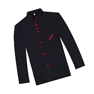 Long Sleeve Chef Clothes Women Men Chef Coats Cotton Chef Jacket Personalized Chef Clothing For Restaurant Hotel Black