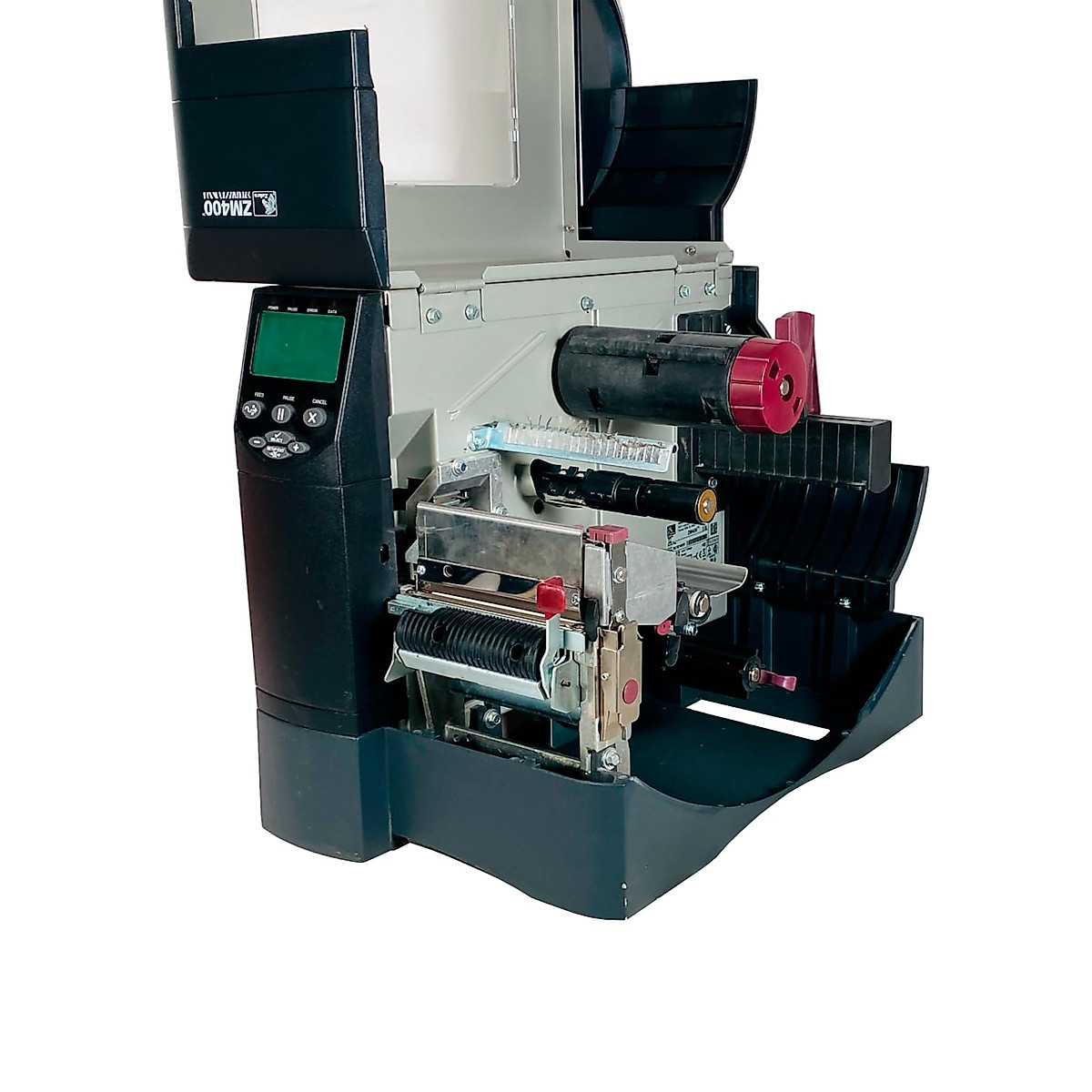 Zebra ZM400 Thermal Transfer Label Printer 600 DPI Peeler Rewinder USB Serial ZM400-6001-4000T, Bundle with Power Cable