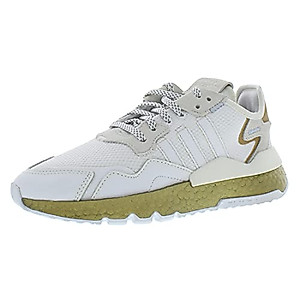 adidas Nite Jogger W Footwear White/Periwinkle/Gold Metallic 8 B (M)