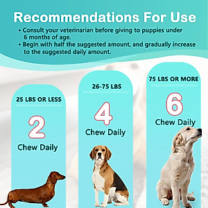 Hemp Calming Chews for Dogs Anxiety Relief Dog Calming Treats Natural Ingredients Dog Calming Chews Aid with Separation, Barking and Sleeping, Promote Relaxation, Reduce Stress